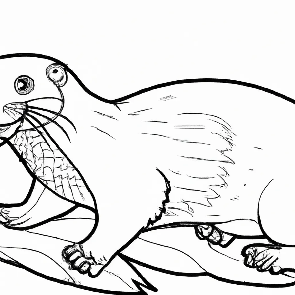 Colorindo A Lontra: Divertido Desenho Para Crianças!
