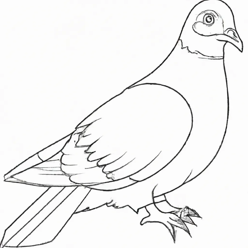 Pinte De Coração! Desenho De Pomba Para Colorir!