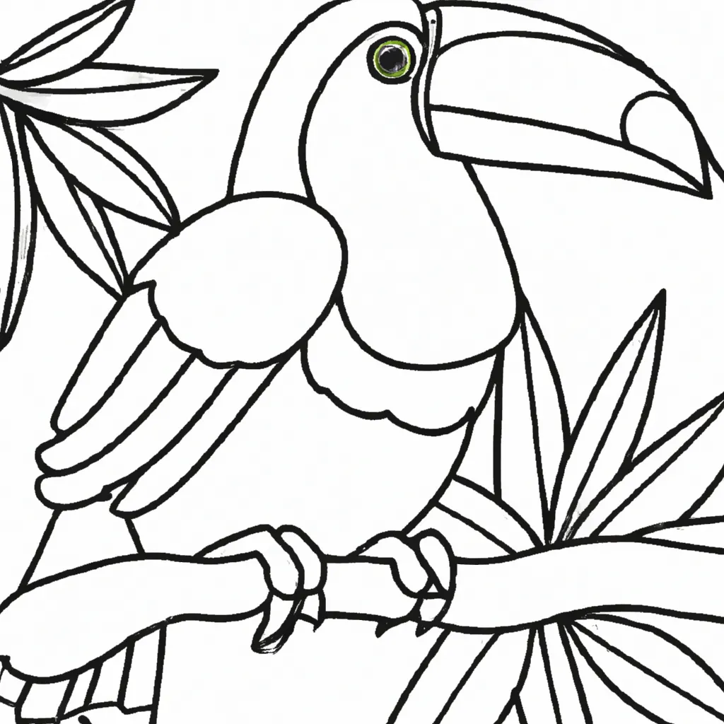 Fantástico Tucano Para Colorir: Divertimento Garantido!